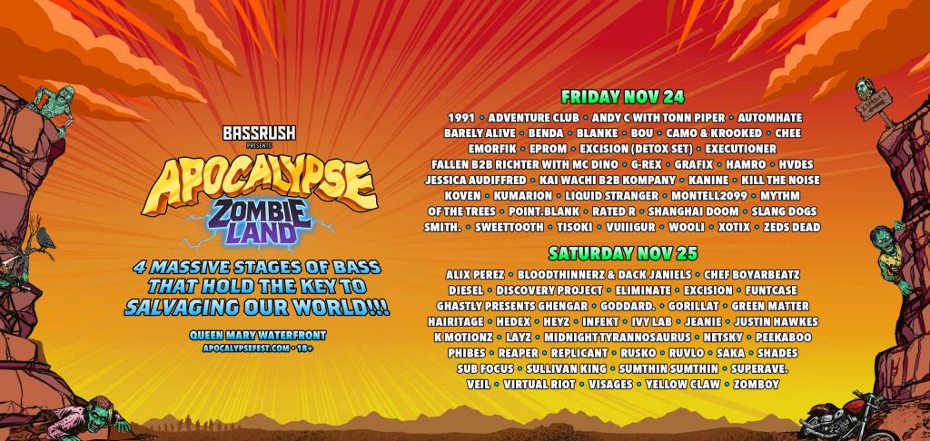 Bassrush presents: Apocalypse (Zombieland) 2023 @ Queen Mary Waterfront ...