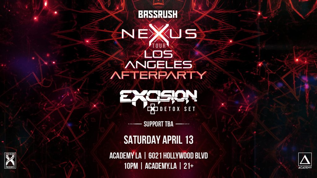 Bassrush presents: Excision (Detox Set) @ Academy LA (21+) – Rave Meetup