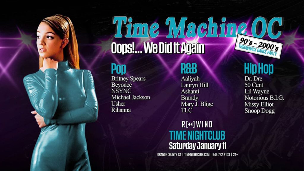 Time Machine: 90s & 2000s Throwback Dance Party @ Time Nightclub (21 ...