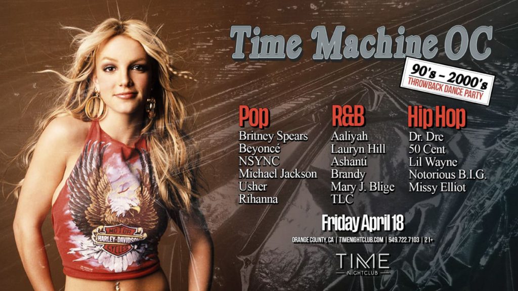 Time Machine: 90s & 2000s Throwback Dance Party @ Time Nightclub (21 ...