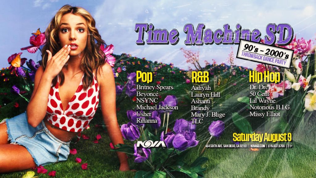 Time Machine: 90s & 2000s Throwback Dance Party @ Nova SD (21+) – Rave Meetup