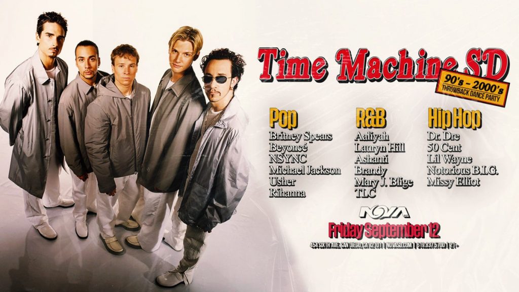 Time Machine: 90s & 2000s Throwback Dance Party @ Nova SD (21+) – Rave ...