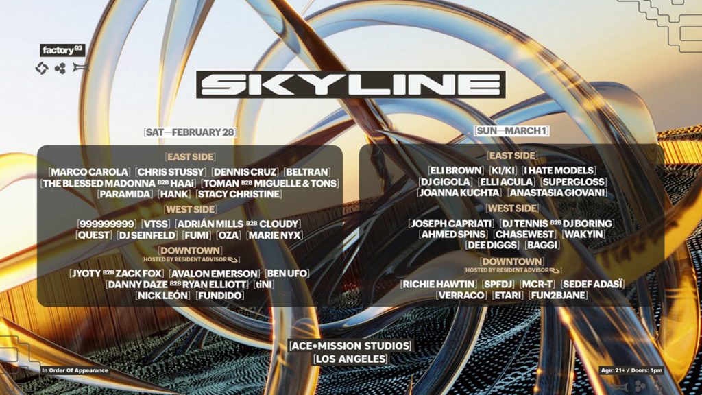 Skyline (House & Techno Music Festival) 2026 featuring 999999999 & I ...