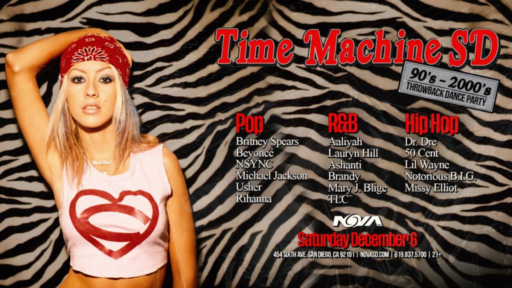 Time Machine: 90s & 2000s Throwback Dance Party @ Nova SD (21+) – Rave ...