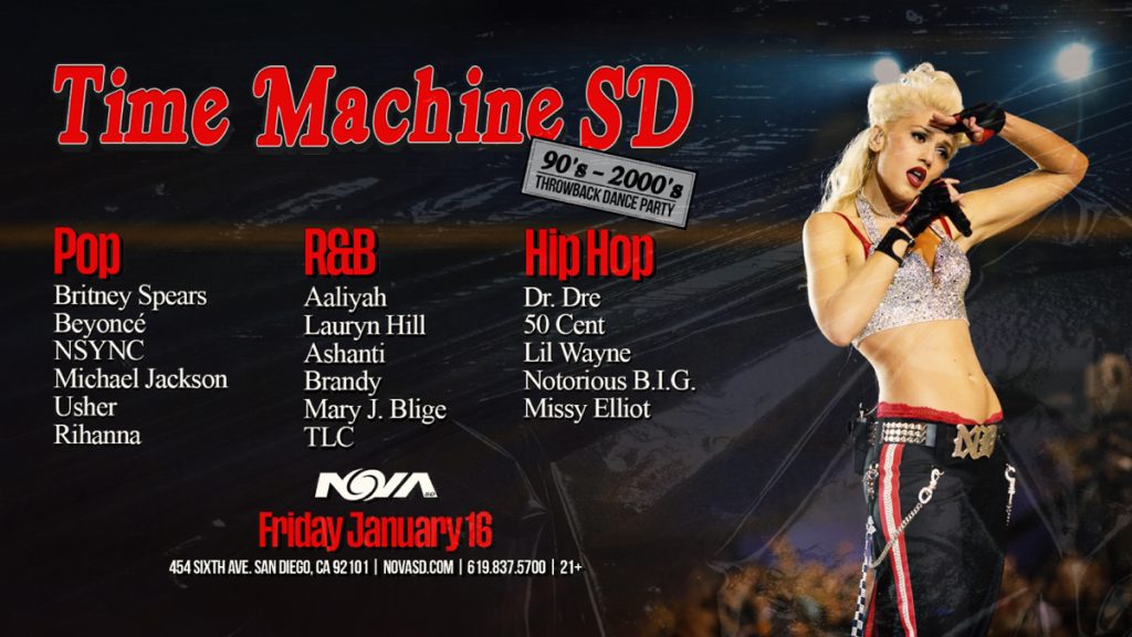 Time Machine: 90s & 2000s Throwback Dance Party @ Nova SD (21+) – Rave ...